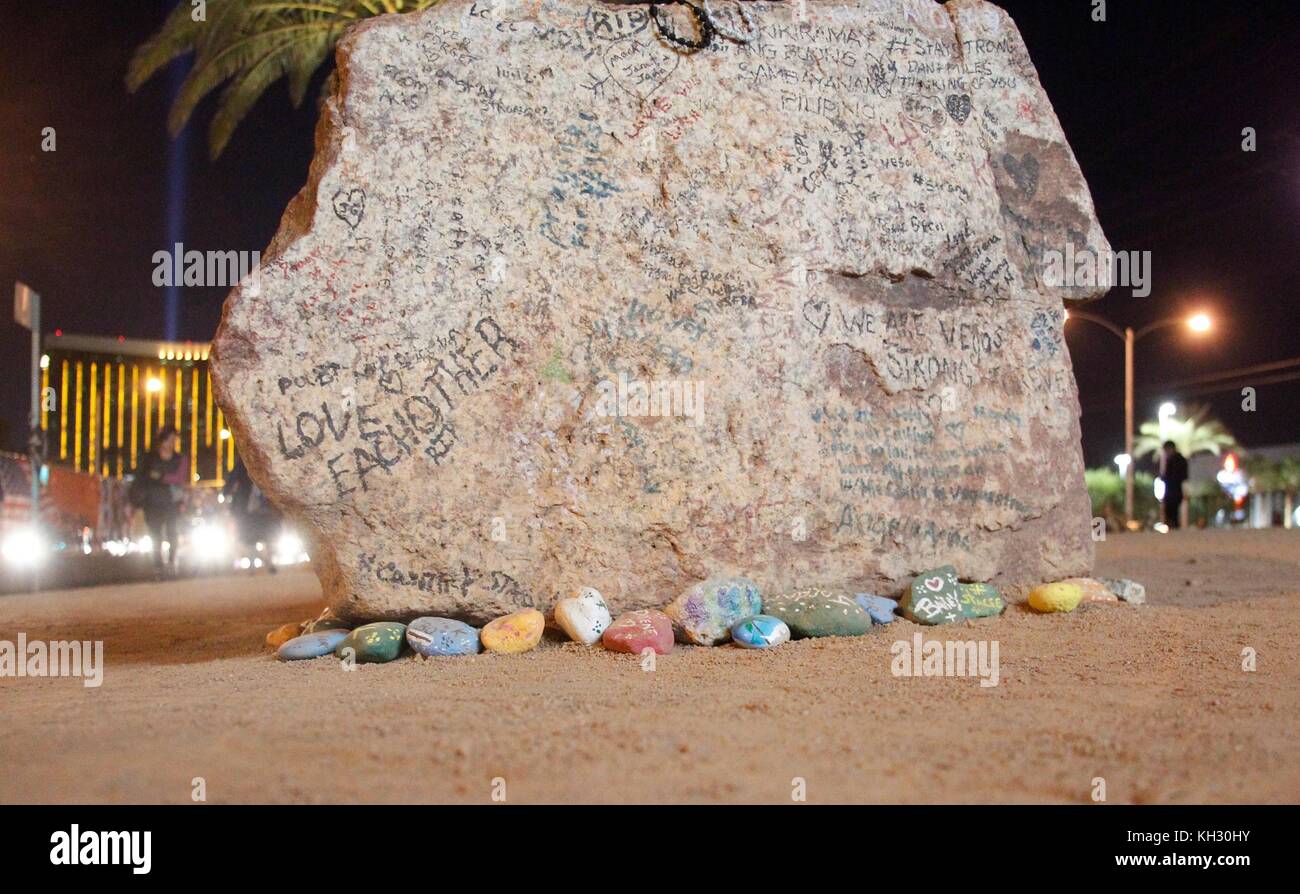 Las Vegas, NV, USA. 11th Nov, 2017. Memorial for the Route 91 Concert ...