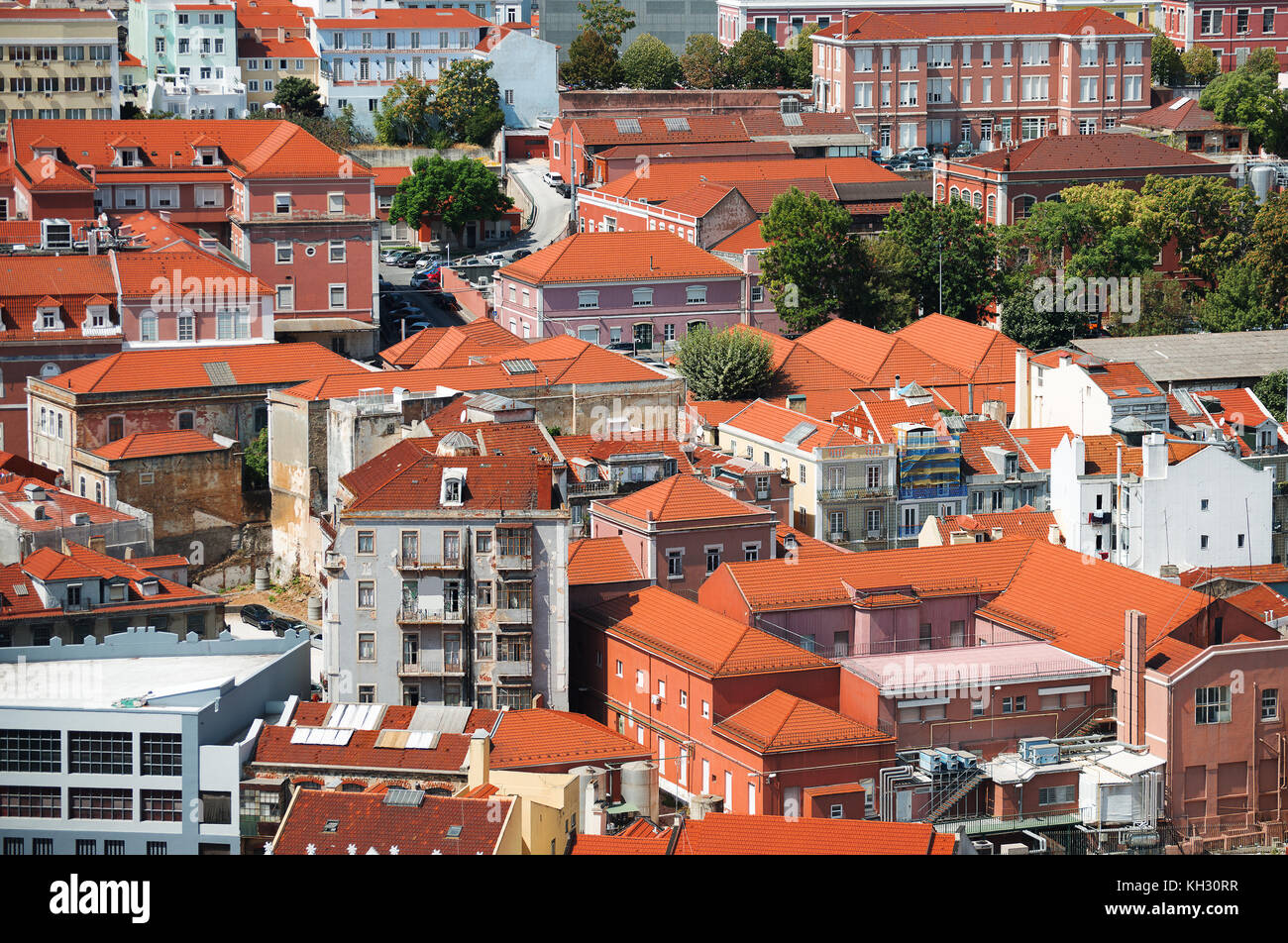 Lisbon homes scenic rooftops hi-res stock photography and images - Alamy