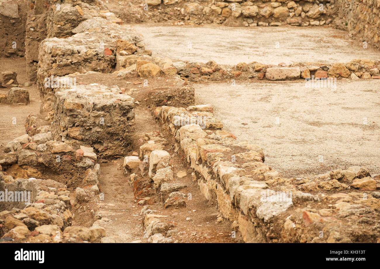 Excavations of ancient archaeological structure Stock Photo - Alamy