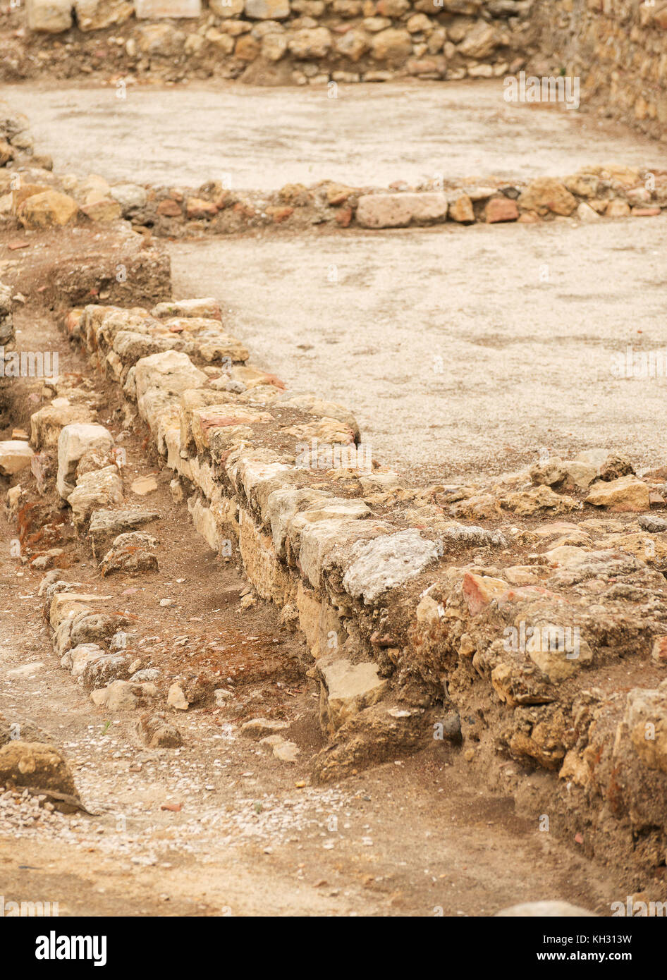 Excavations of ancient archaeological structure Stock Photo - Alamy