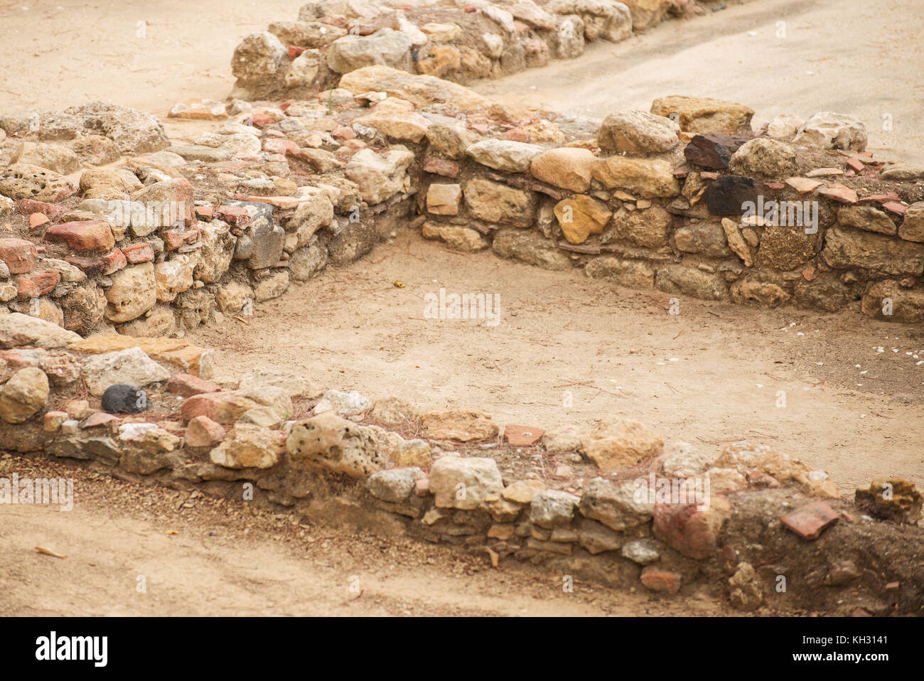 Excavations of ancient archaeological structure Stock Photo - Alamy