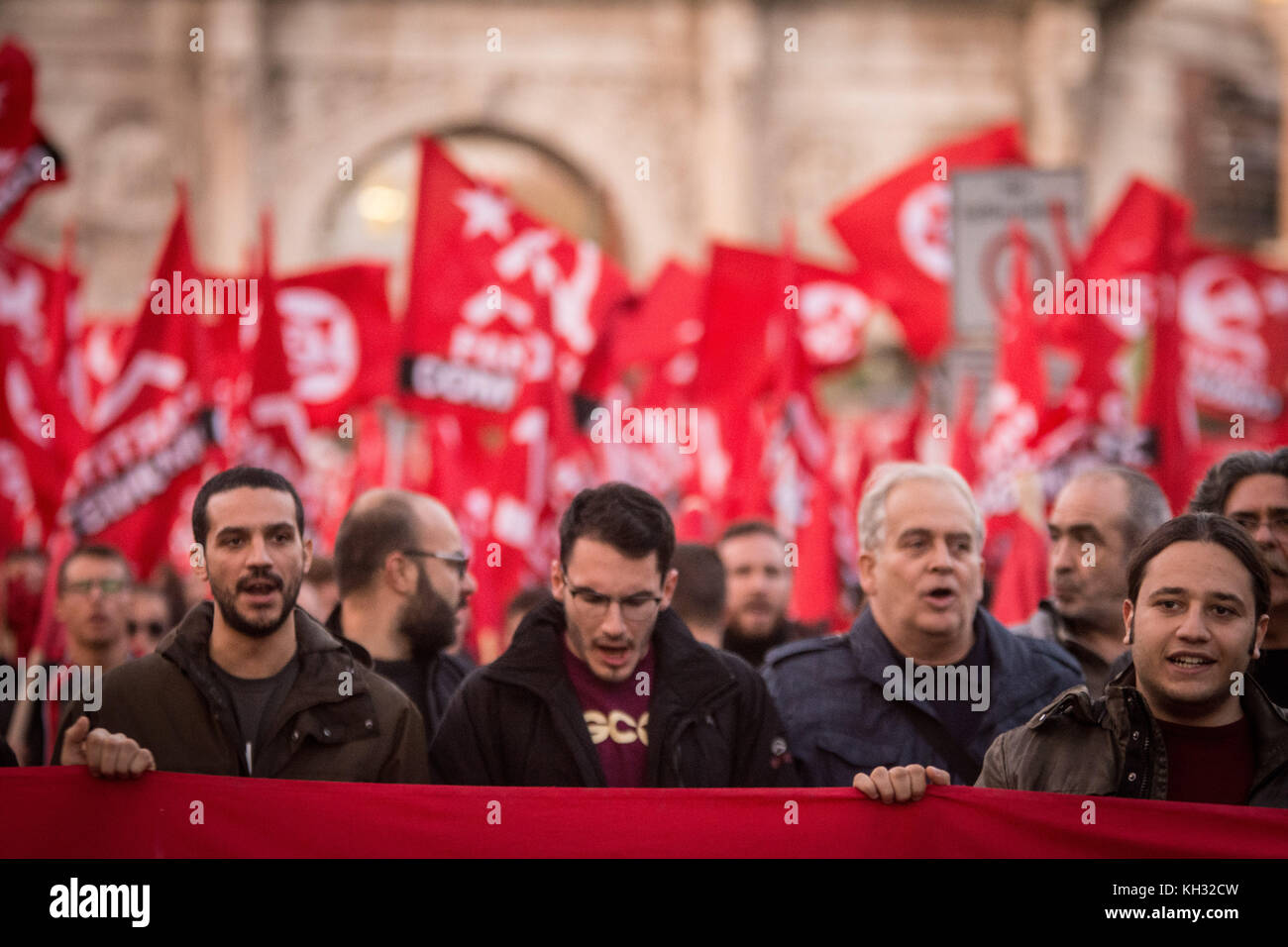 Rome, Italy. 11th Nov, 2017. Demonstration of the Communist Party on ...