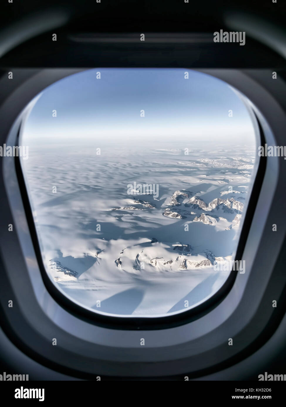Greenland scenic view from airplane window Stock Photo - Alamy
