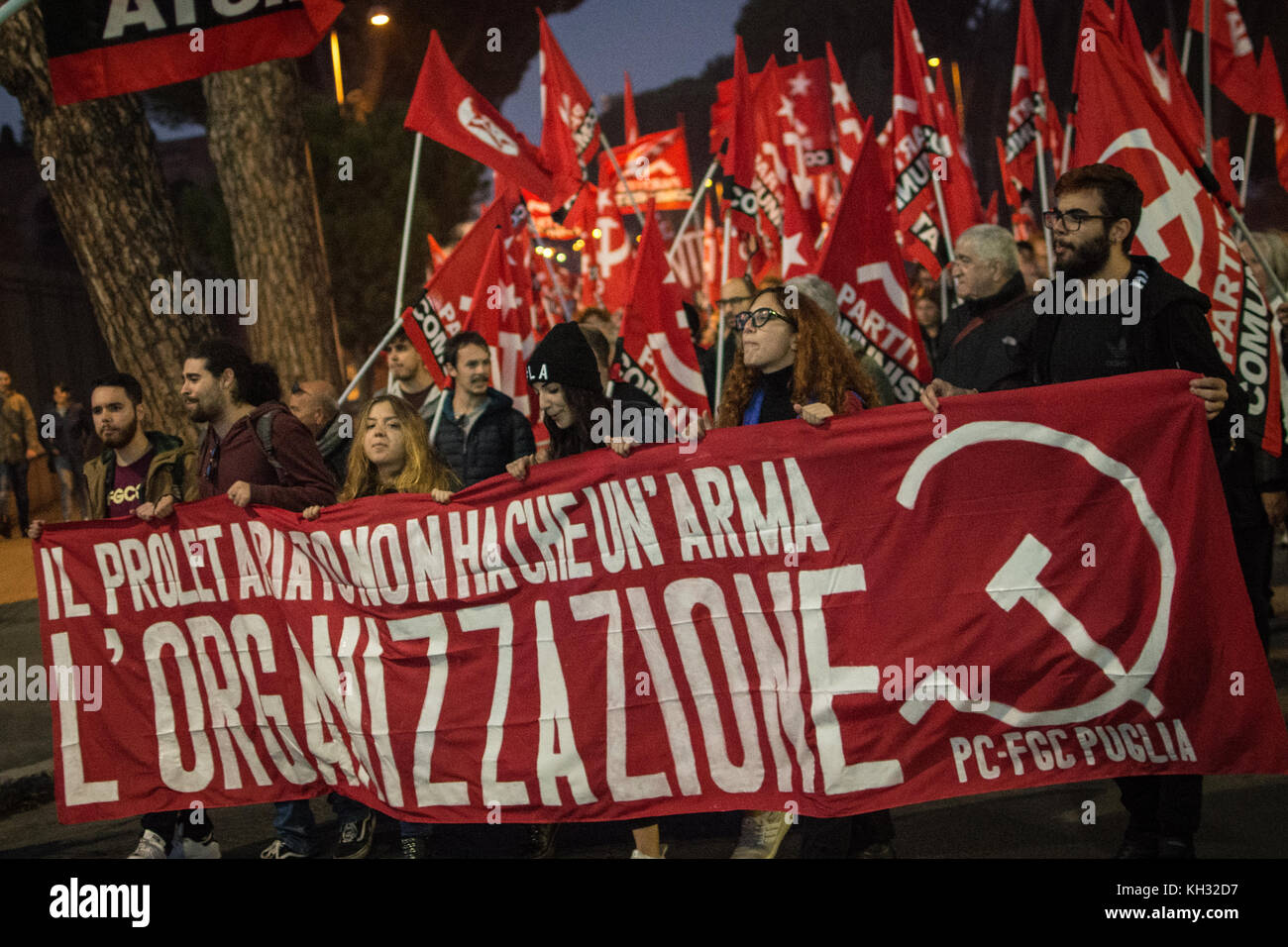 Rome, Italy. 11th Nov, 2017. Demonstration of the Communist Party on ...