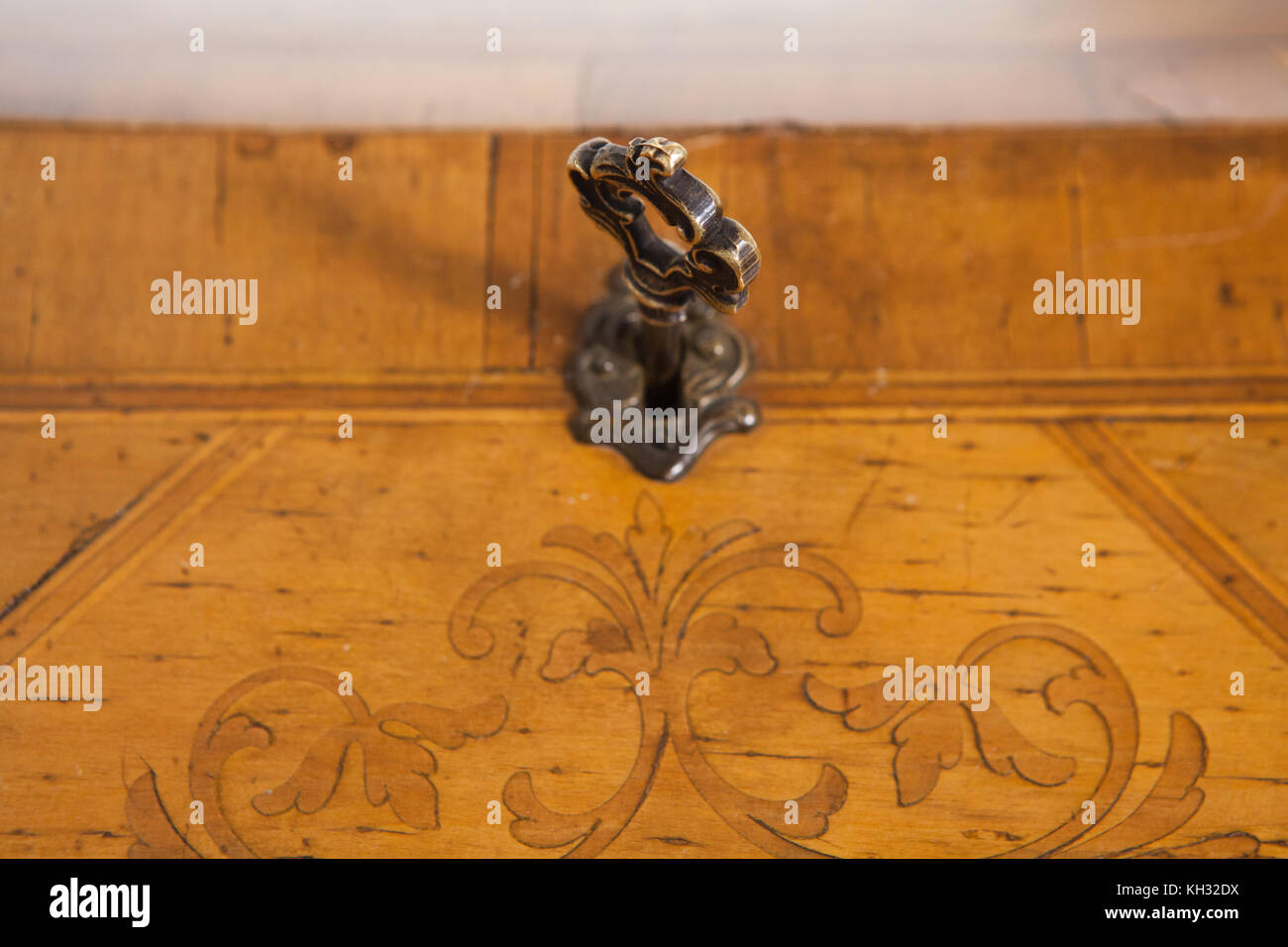 old key on a vintage forniture Stock Photo - Alamy