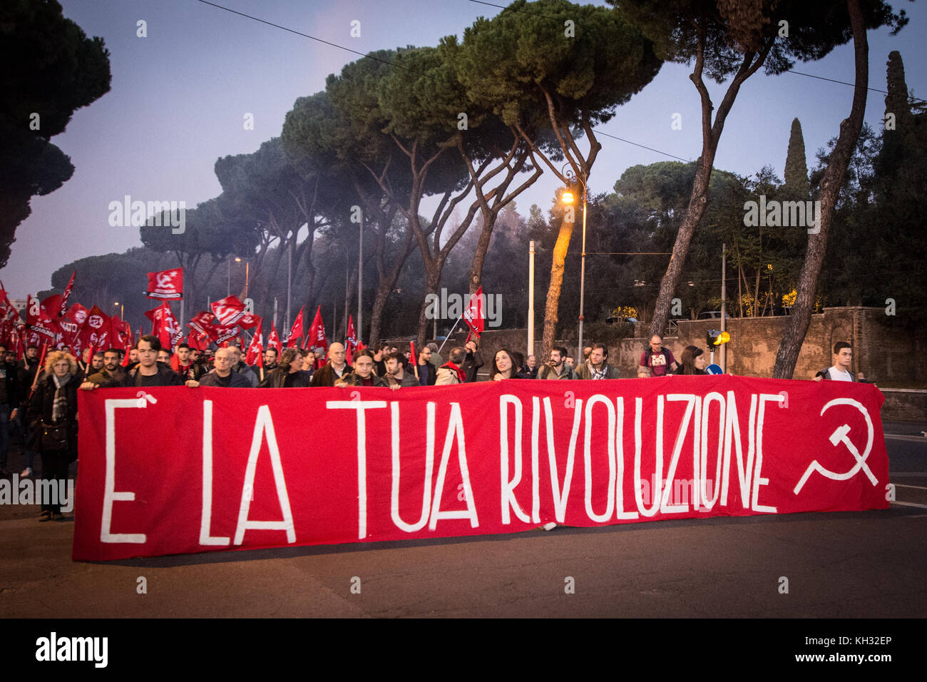 Rome, Italy. 11th Nov, 2017. Demonstration of the Communist Party on ...