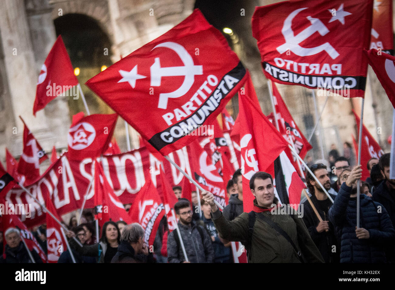Rome, Italy. 11th Nov, 2017. Demonstration of the Communist Party on ...