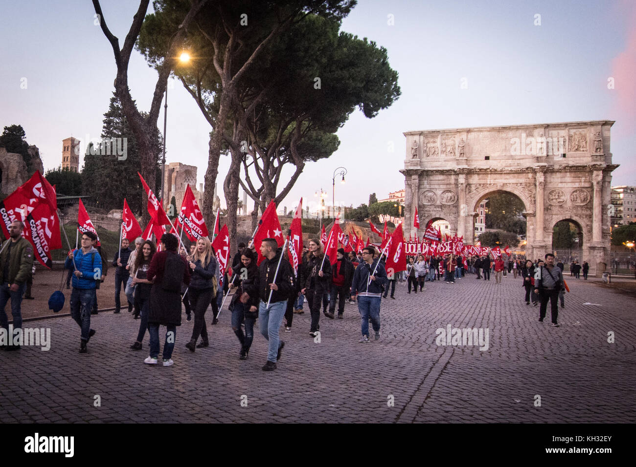 Rome, Italy. 11th Nov, 2017. Demonstration of the Communist Party on ...