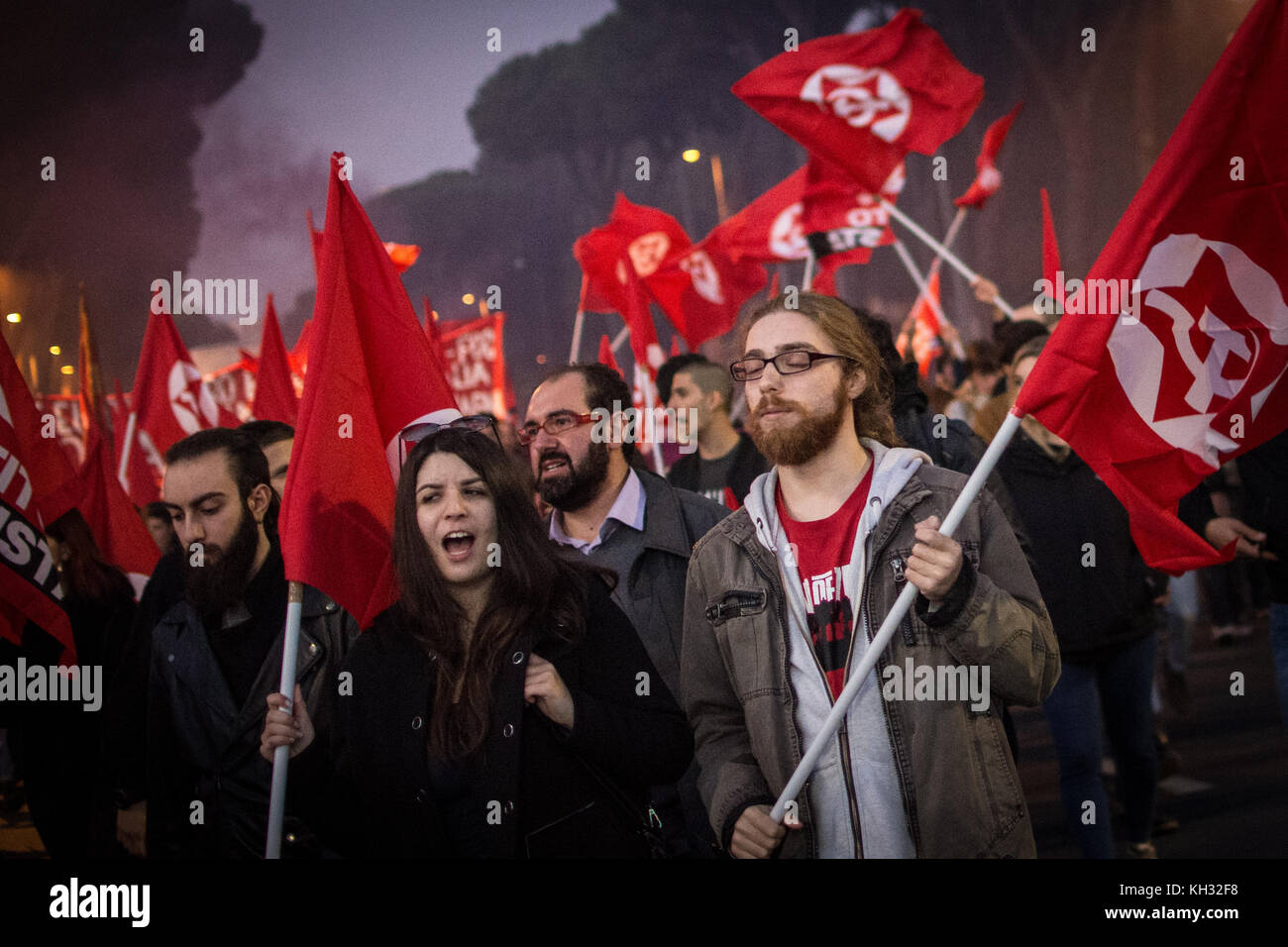 Rome, Italy. 11th Nov, 2017. Demonstration of the Communist Party on ...