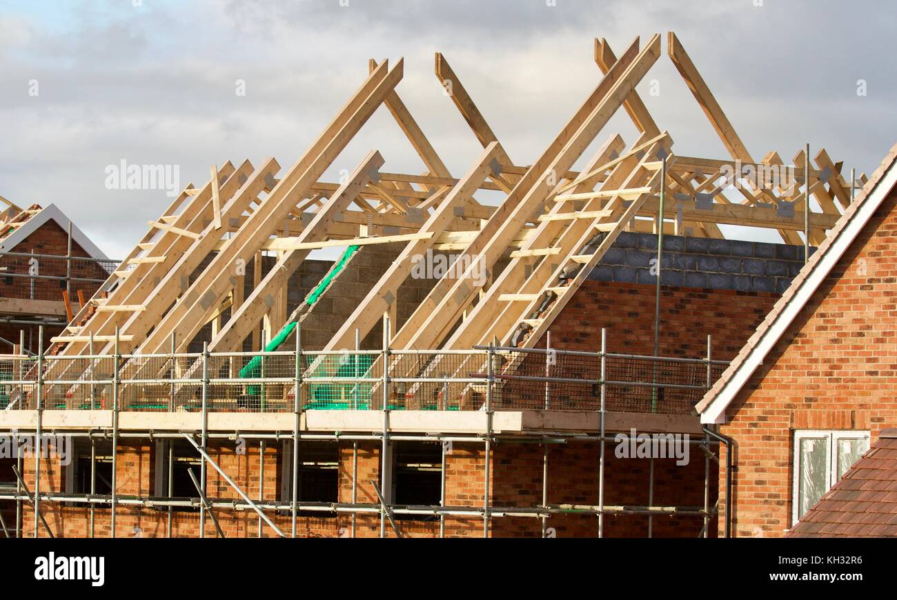 Bricks gable end house hi-res stock photography and images - Alamy