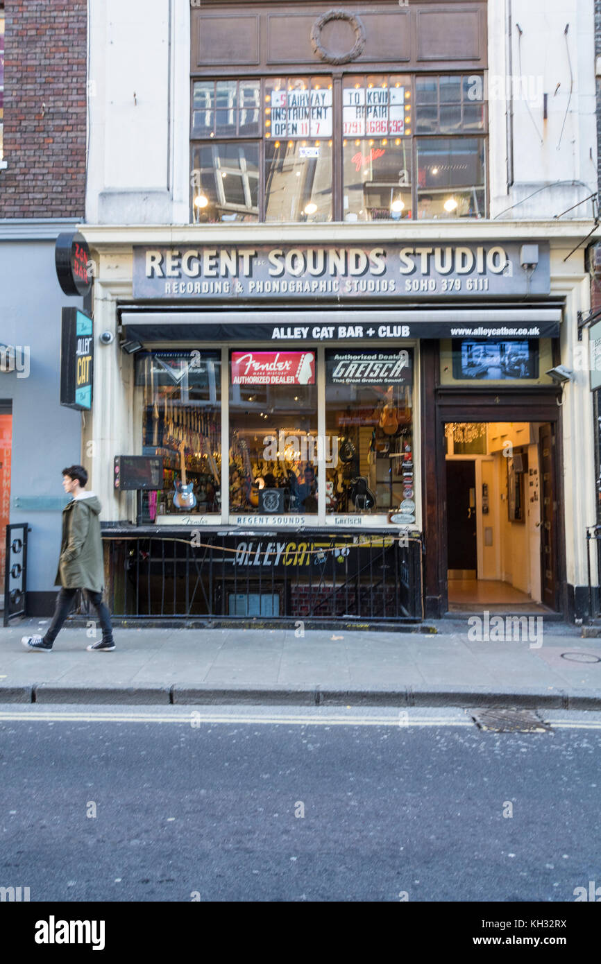 Regent Sounds on Denmark Street, aka Tin Pan Alley, London, England, U ...