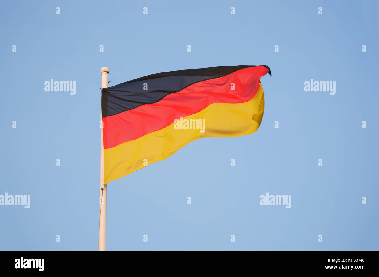 German flag waving in the wind Stock Photo - Alamy