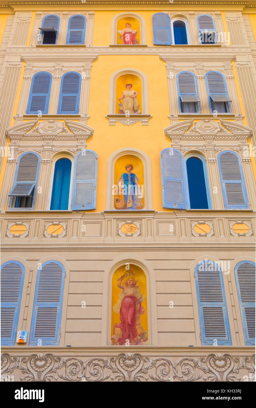 Typical Italian baroque style art on the side of a building Santa ...