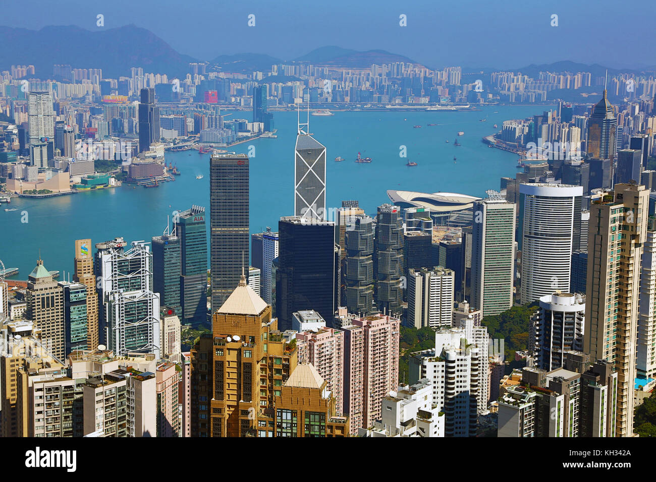 The city skyline of Hong Kong from Victoria Peak in Hong Kong, China Stock Photo - Alamy