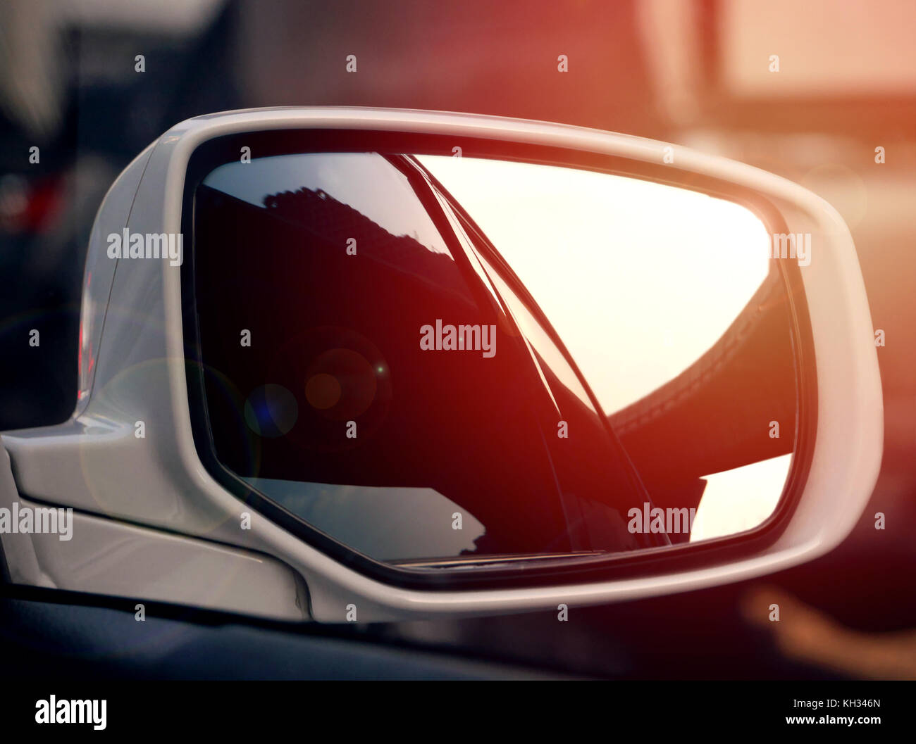Express way reflection on car's side window Stock Photo - Alamy