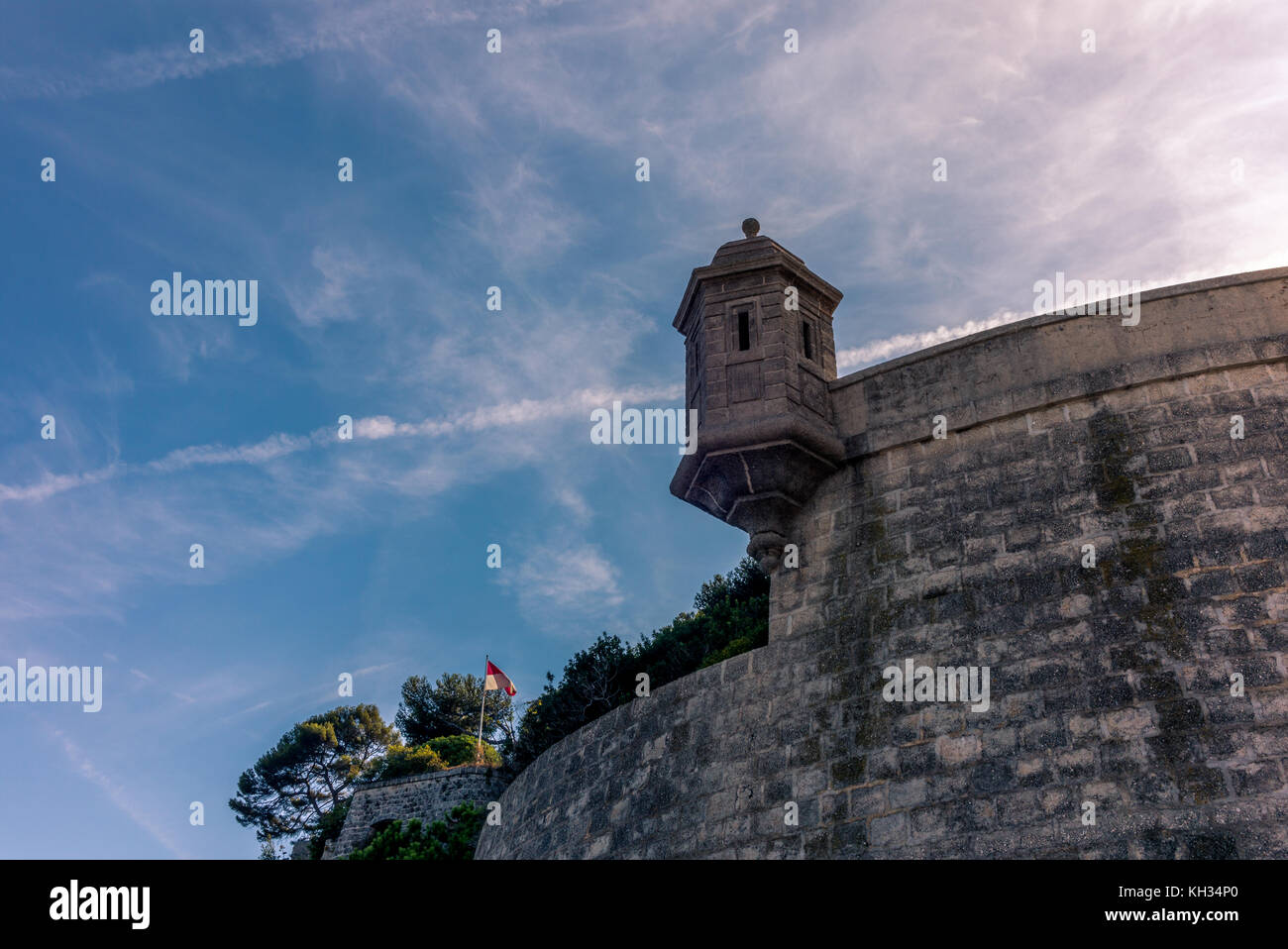 View of the walls around the cliffs of Monaco - 1 Stock Photo - Alamy