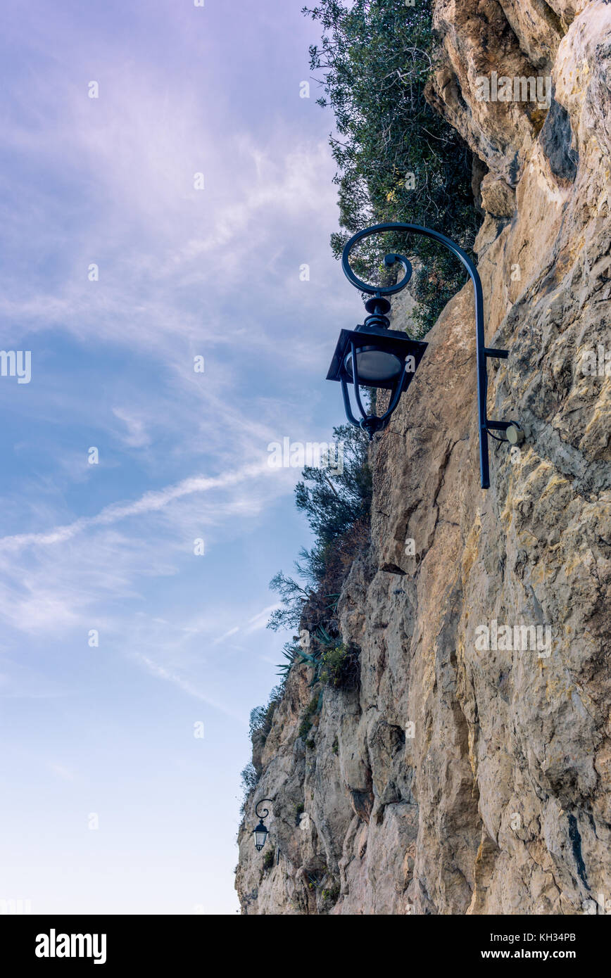 View of the cliffs of Monaco on the Mediterranean Sea - 3 Stock Photo ...