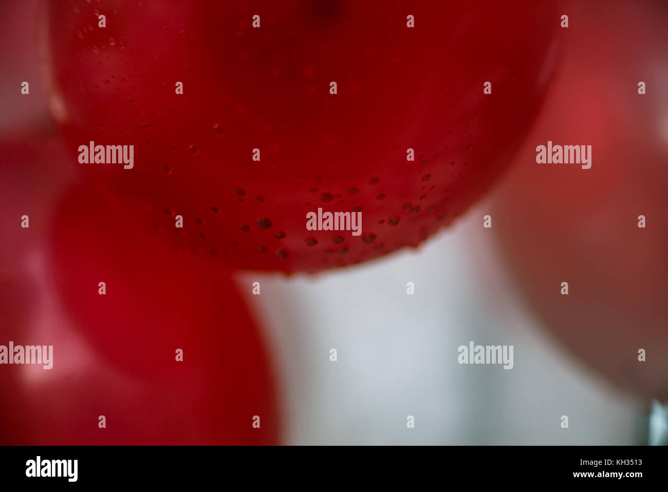 White and red balloons with rain drops Stock Photo - Alamy