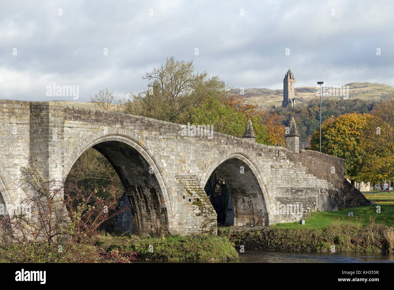 Stirling Bridge and Wallace Monument, Stirling, Scotland, Great Britain ...