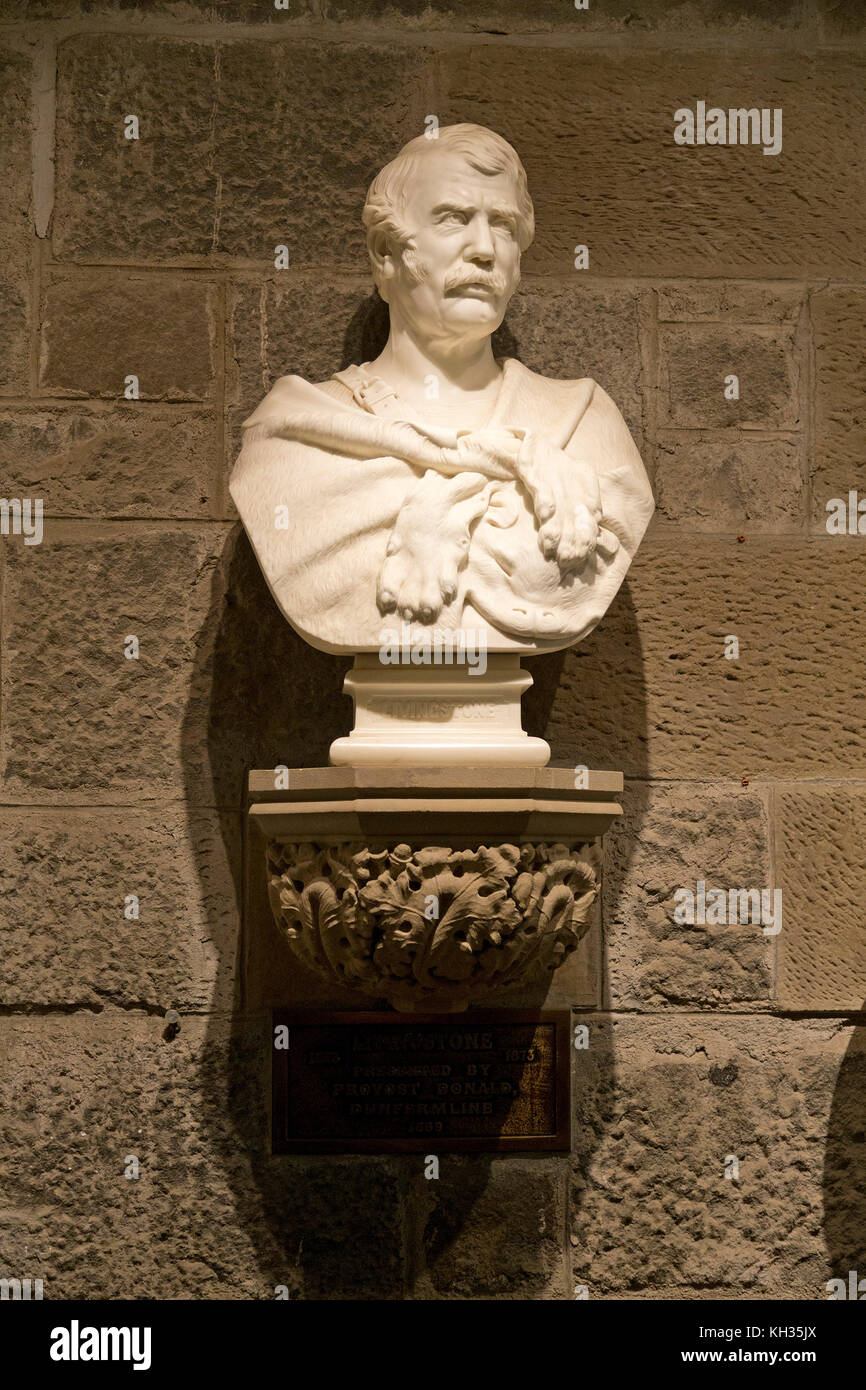 bust of David Livingstone inside Wallace Monument, Stirling, Scotland ...
