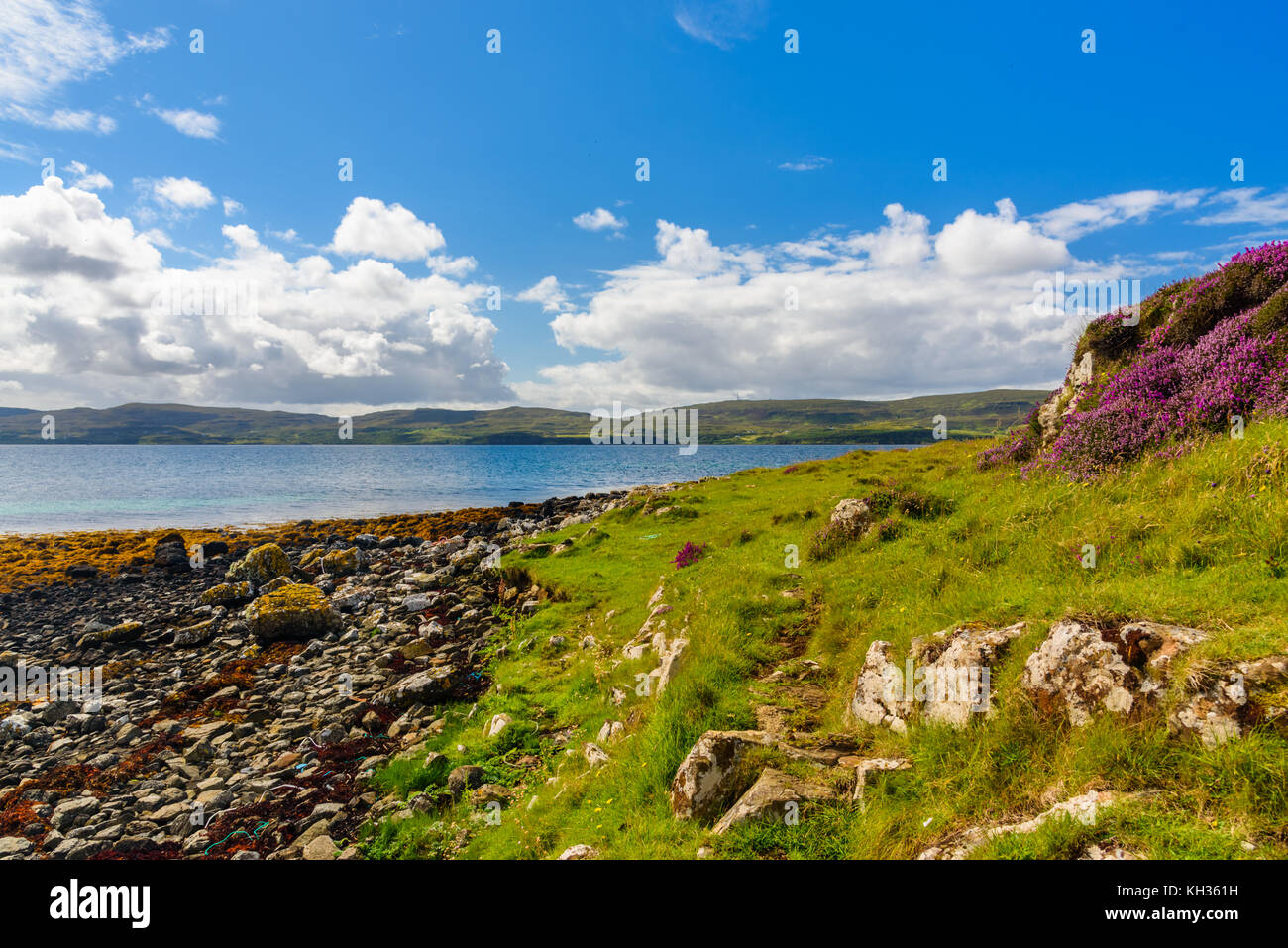 Scenic view of the Coral Beaches in the Isle of Skye, Scotland Stock ...