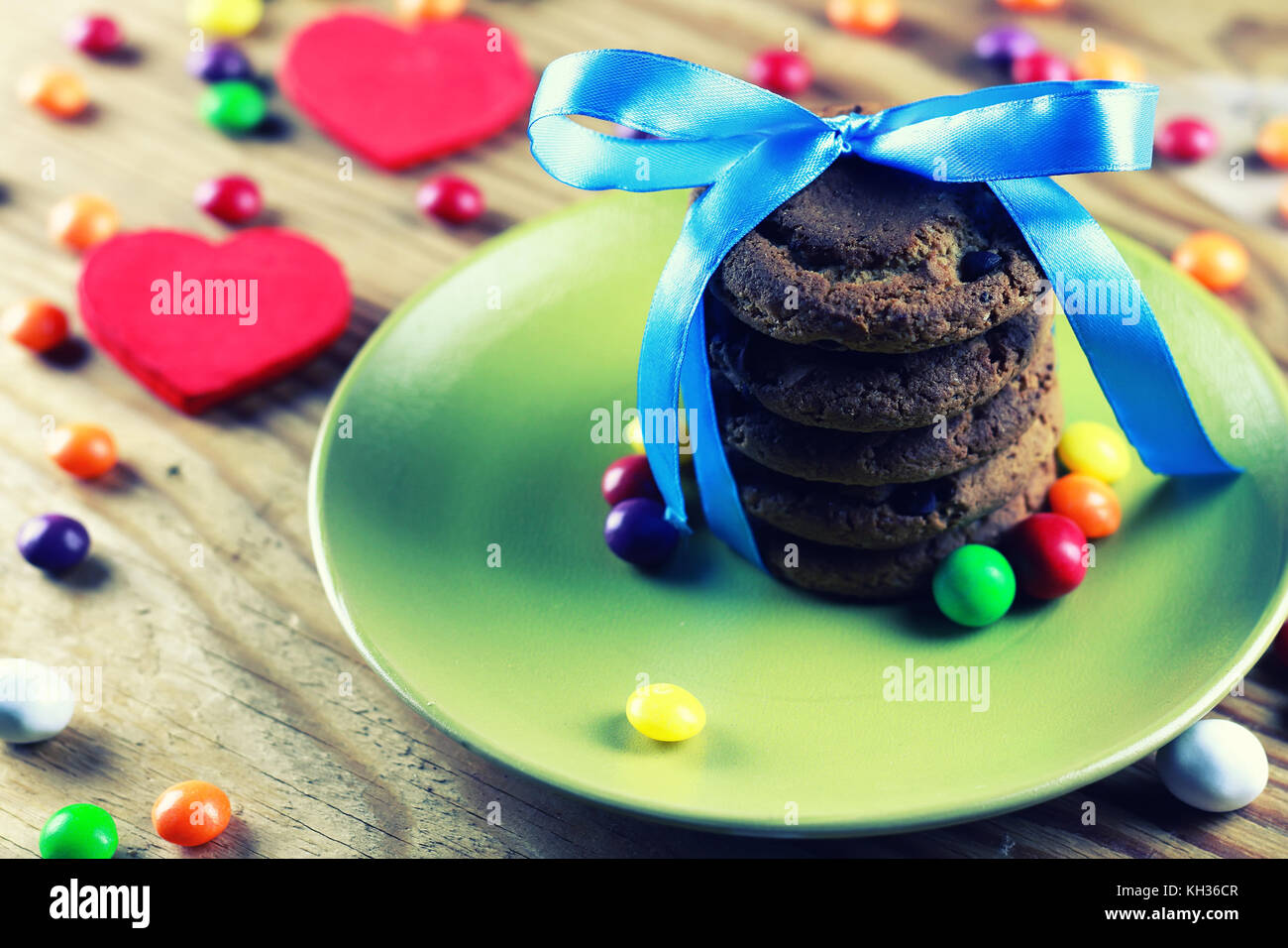 chocolate cookies ribbon candy Stock Photo - Alamy