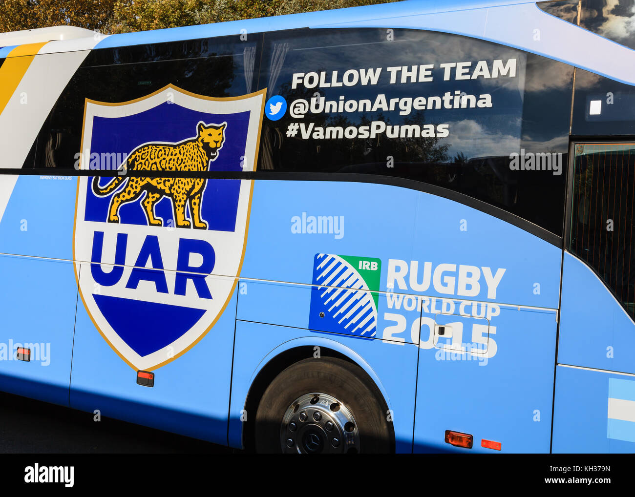 The coach used to transport the Argentina rugby union team around the ...