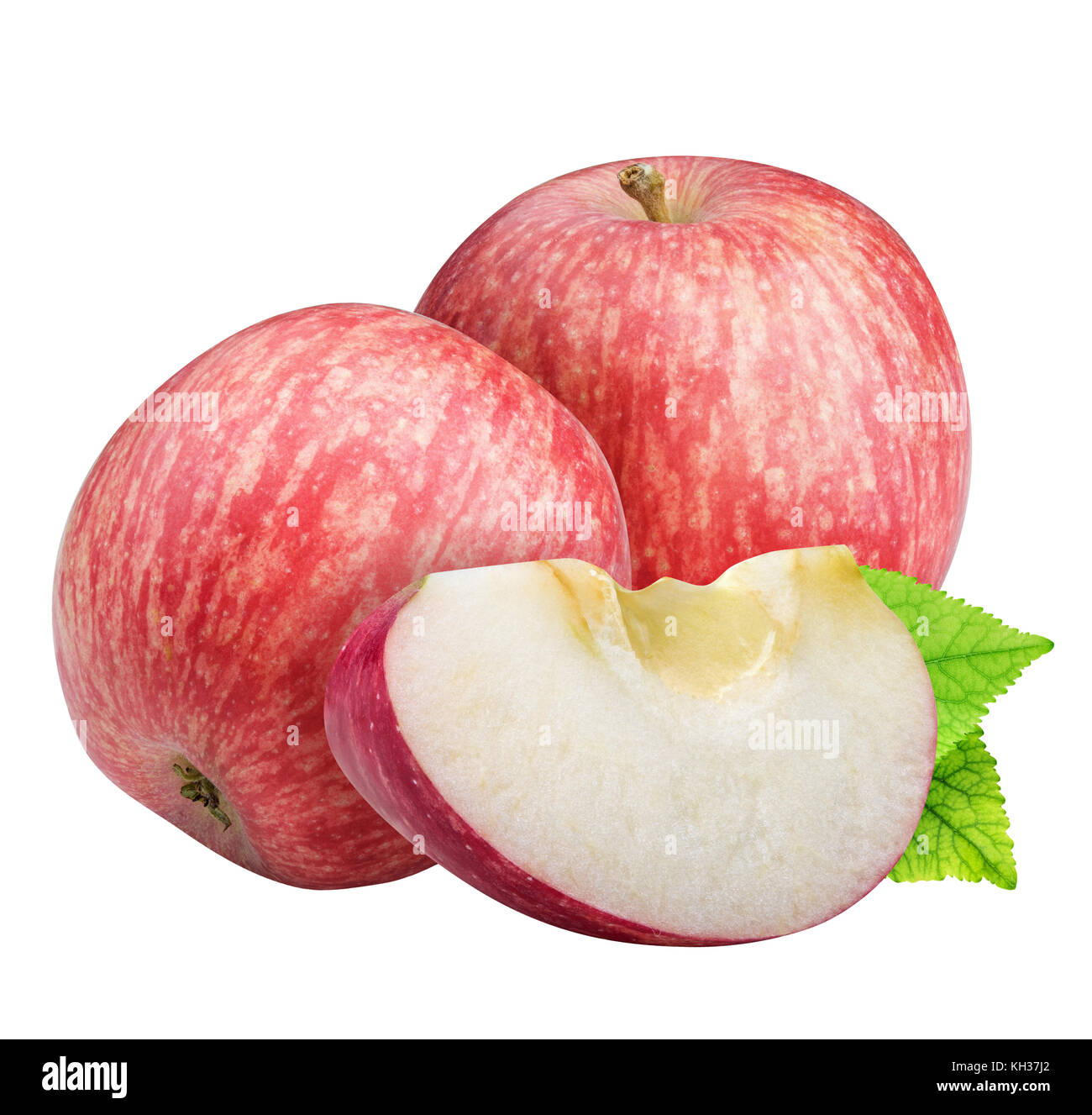 Group of red apples isolated on white background with clipping path ...