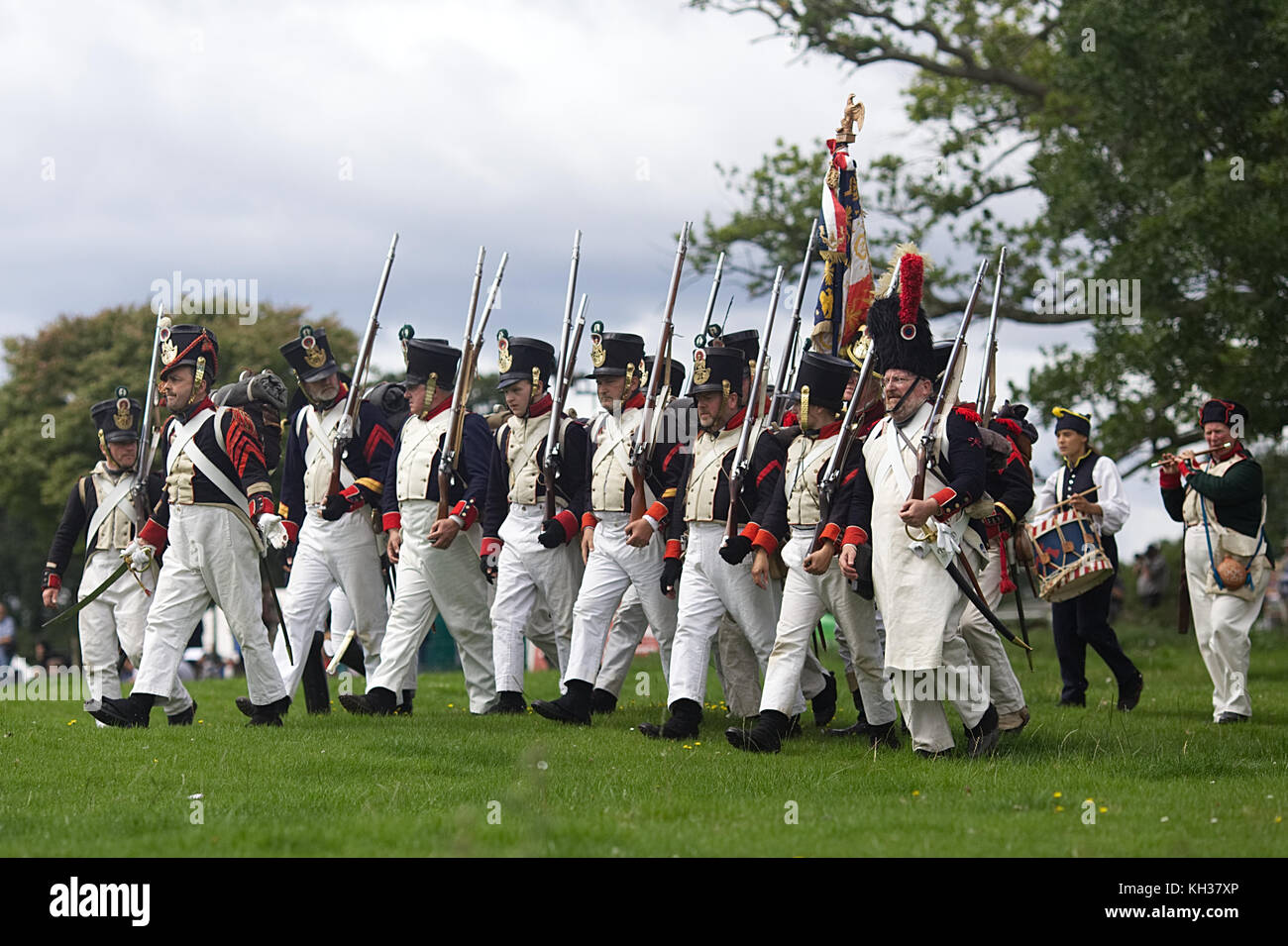 Napoleonic war, re enactment at Spetchley park Stock Photo - Alamy