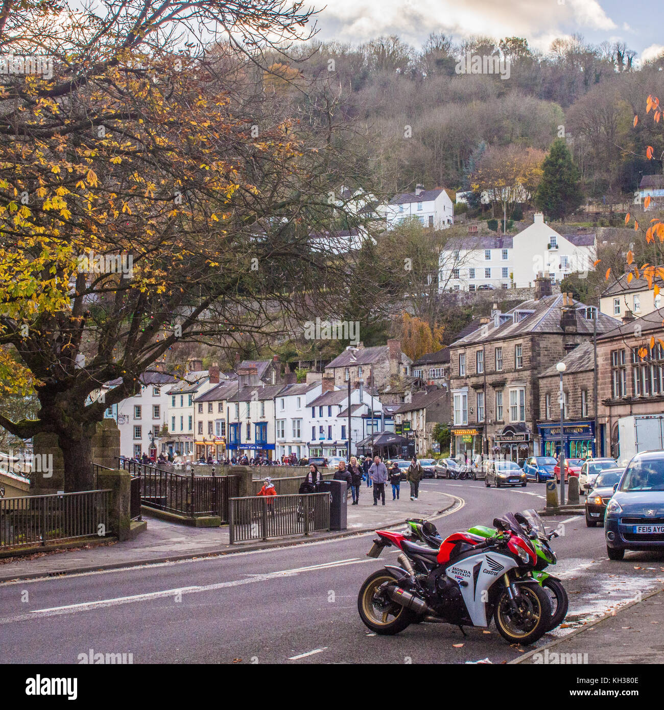 Matlock Bath, a village in Derbyshire, England. Very popular with ...