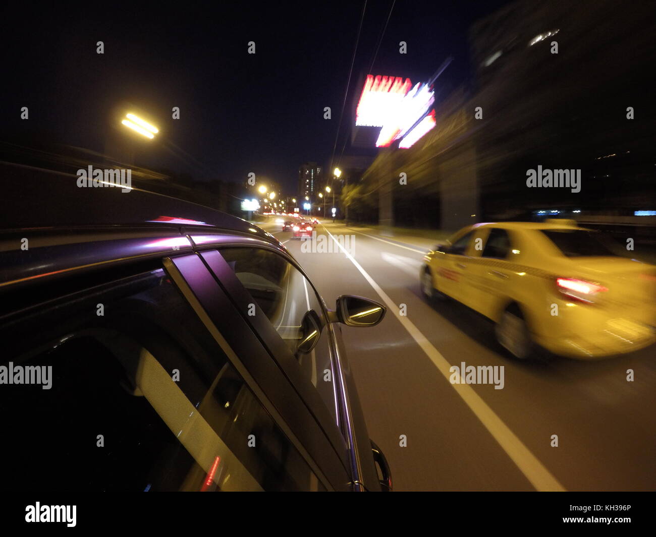 Highway Side View Night