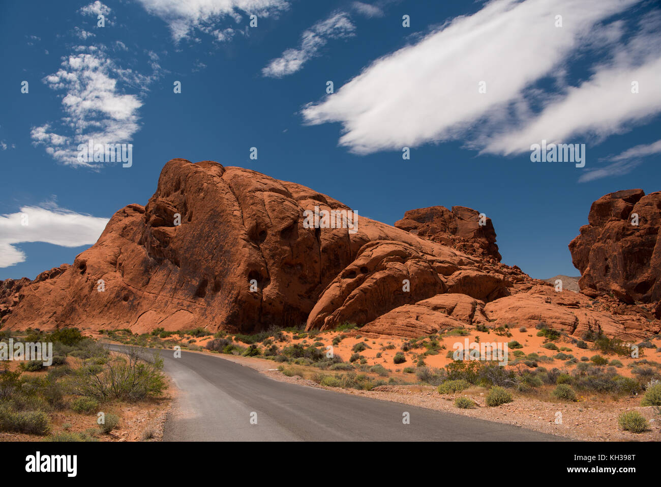 Bizarre rock formations in the Valley of Fire State Park, Nevada, USA ...