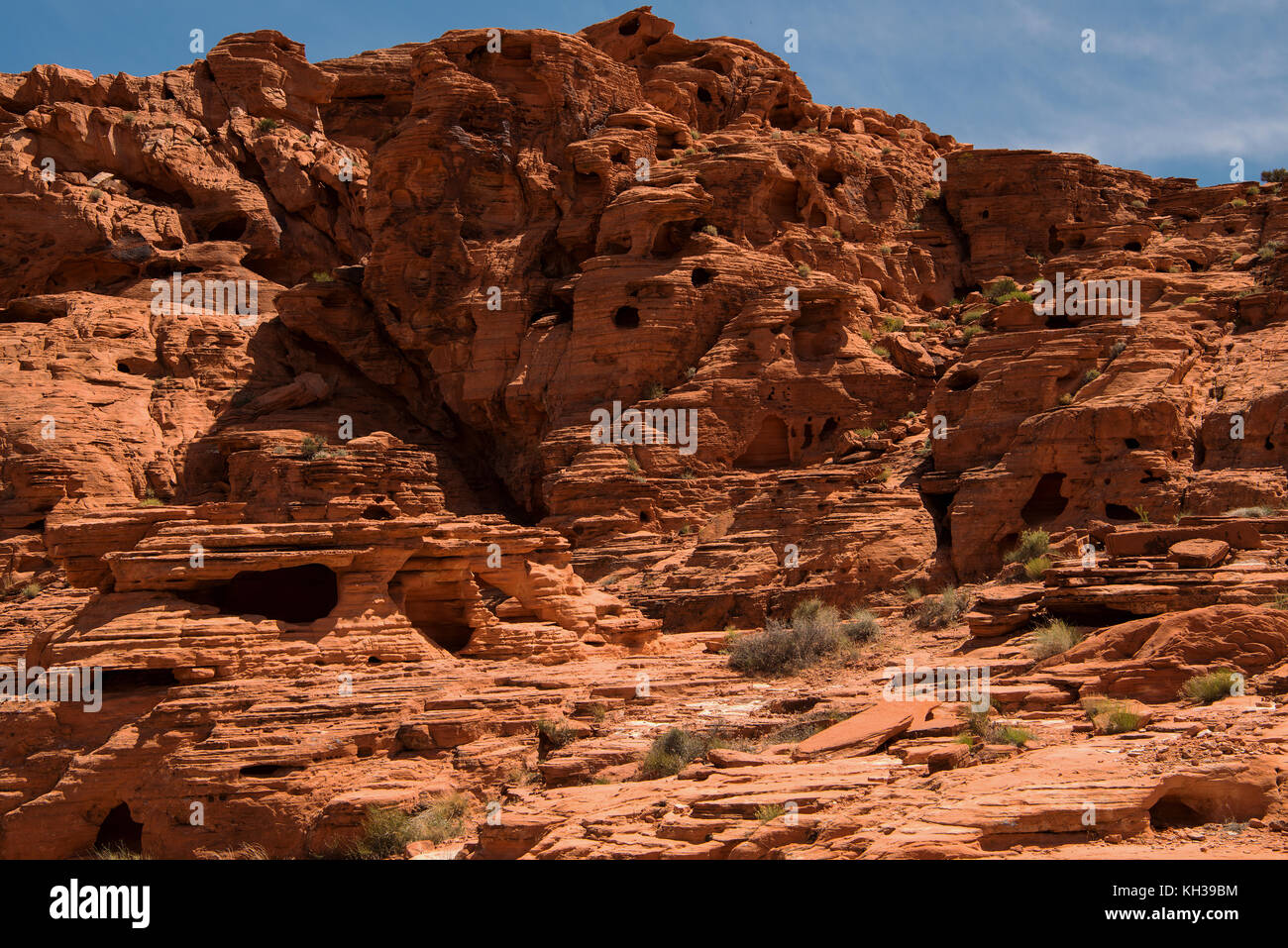 Aztec sandstone rock formations at the Valley of Fire State Park near ...