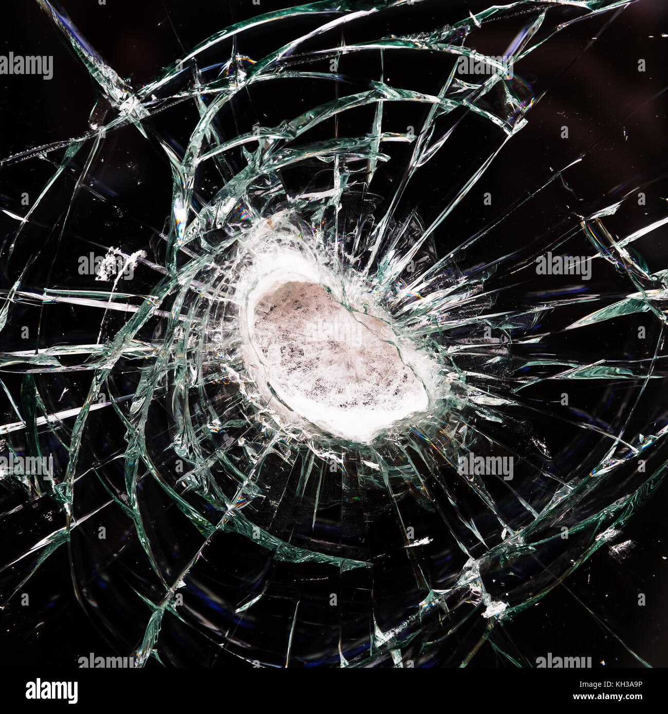 square format background texture of a broken window Stock Photo - Alamy