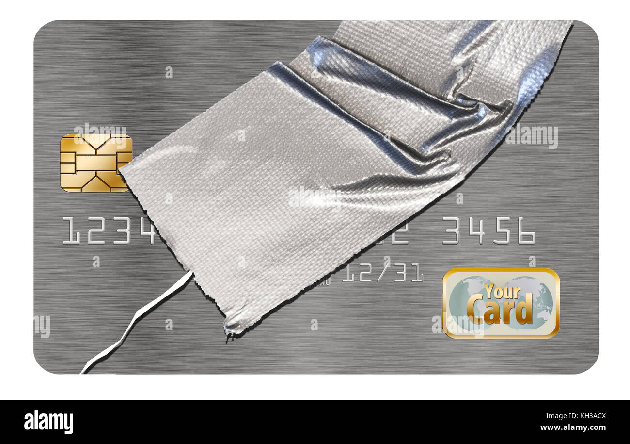 Credit card interest rate. Isolated on white Stock Photo - Alamy