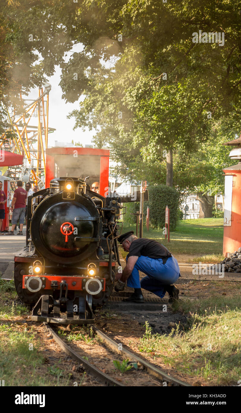 Amusement park ride, Little train, Prater Vienna 26 August 2017 Stock ...