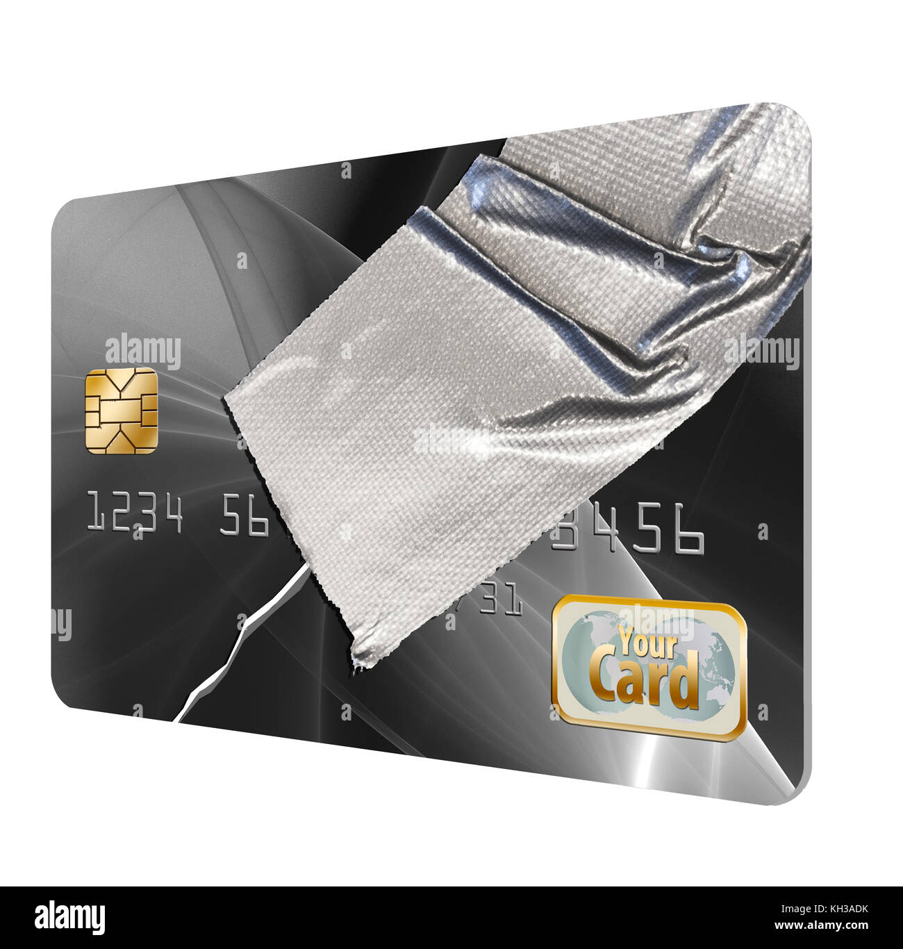 Credit card interest rate. Isolated on white Stock Photo - Alamy