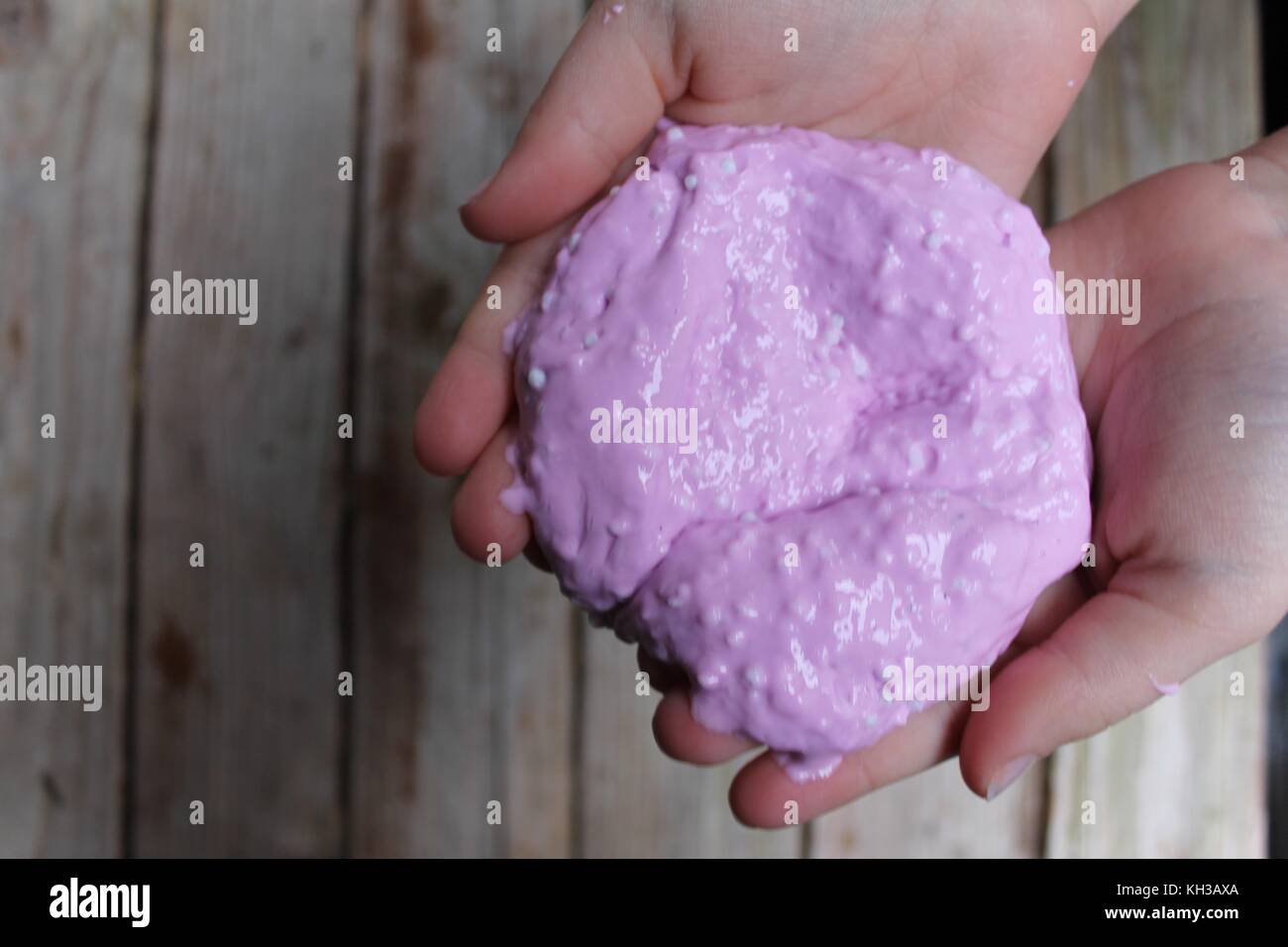 slime in child's hands Stock Photo - Alamy