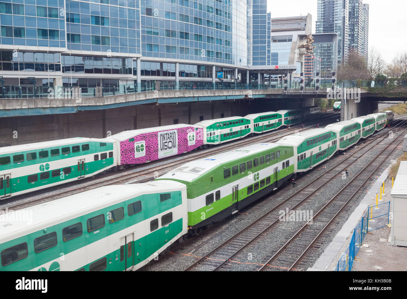 Toronto, Canada - Oct 11, 2017: Go Transit trains in the city of ...