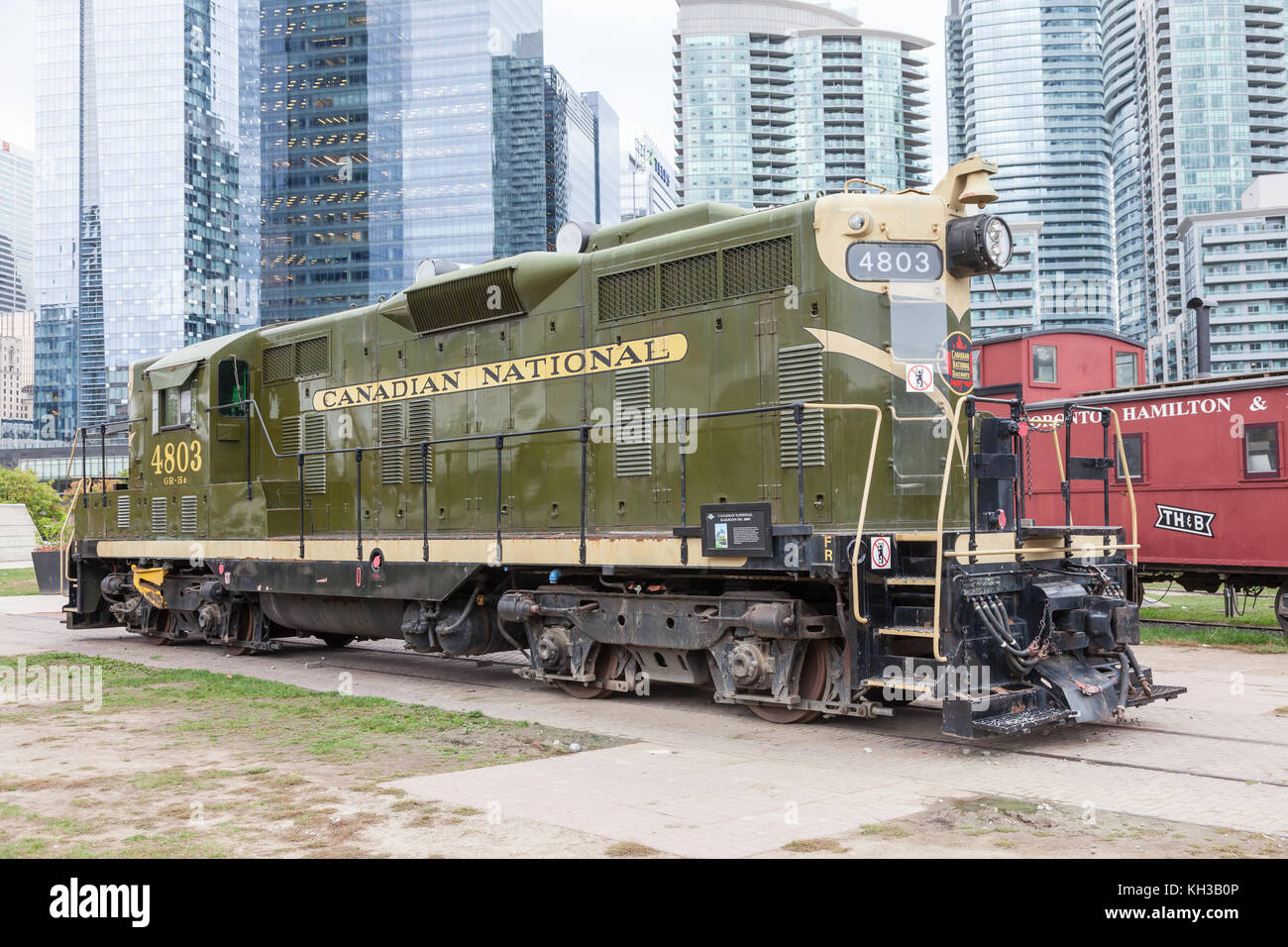 Toronto, Canada - Oct 11, 2017: Historic diesel train at the Railway ...