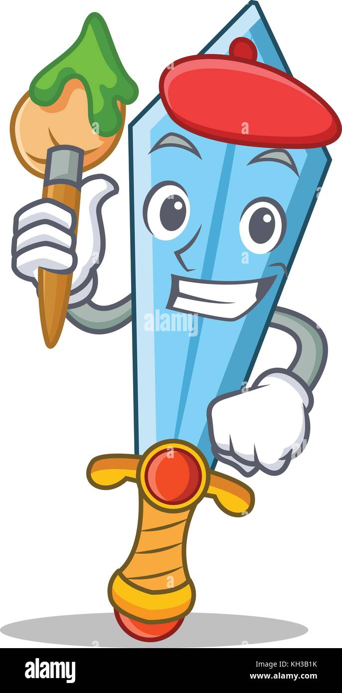 Artist sword character cartoon style Stock Vector Image & Art - Alamy