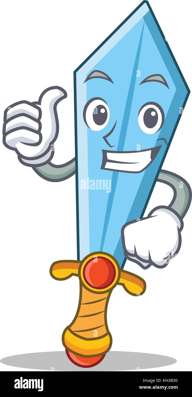Thumbs up sword character cartoon style Stock Vector Image & Art - Alamy