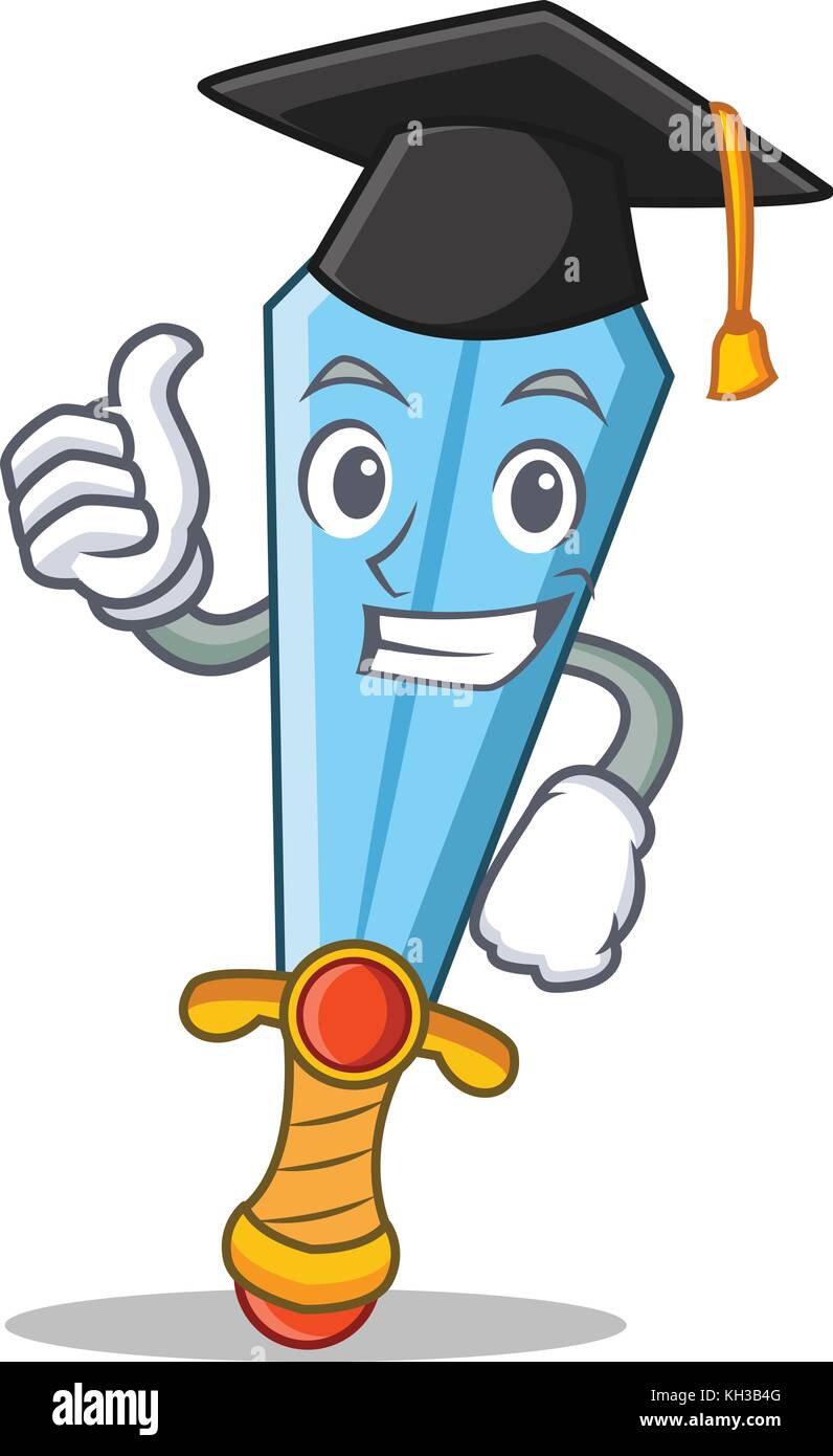 Graduation sword character cartoon style Stock Vector Image & Art - Alamy