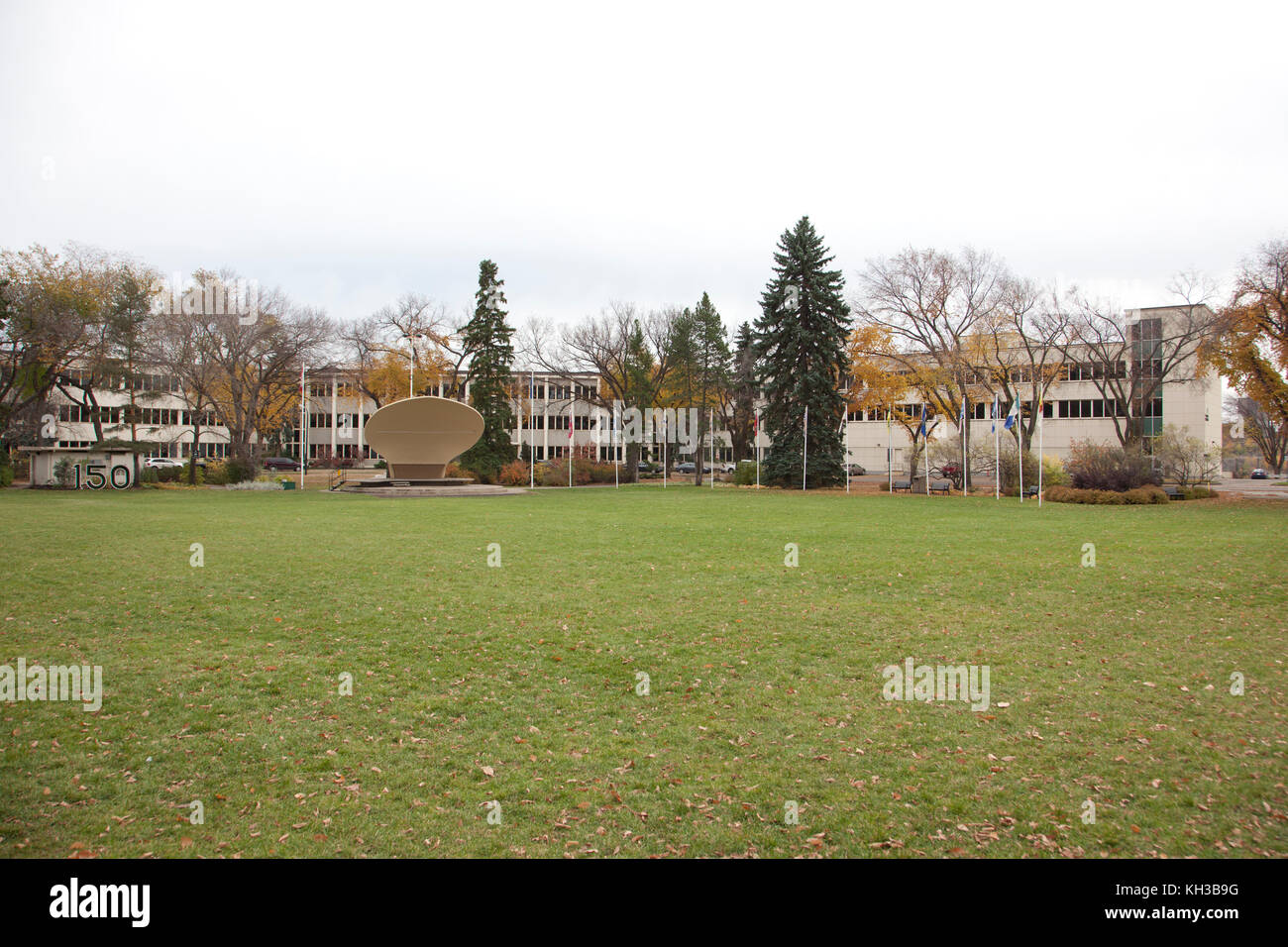 the band stand or concert area at the Edmonton legislature park Stock ...