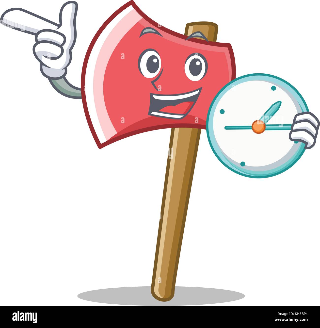With clock axe character cartoon style Stock Vector Image & Art - Alamy