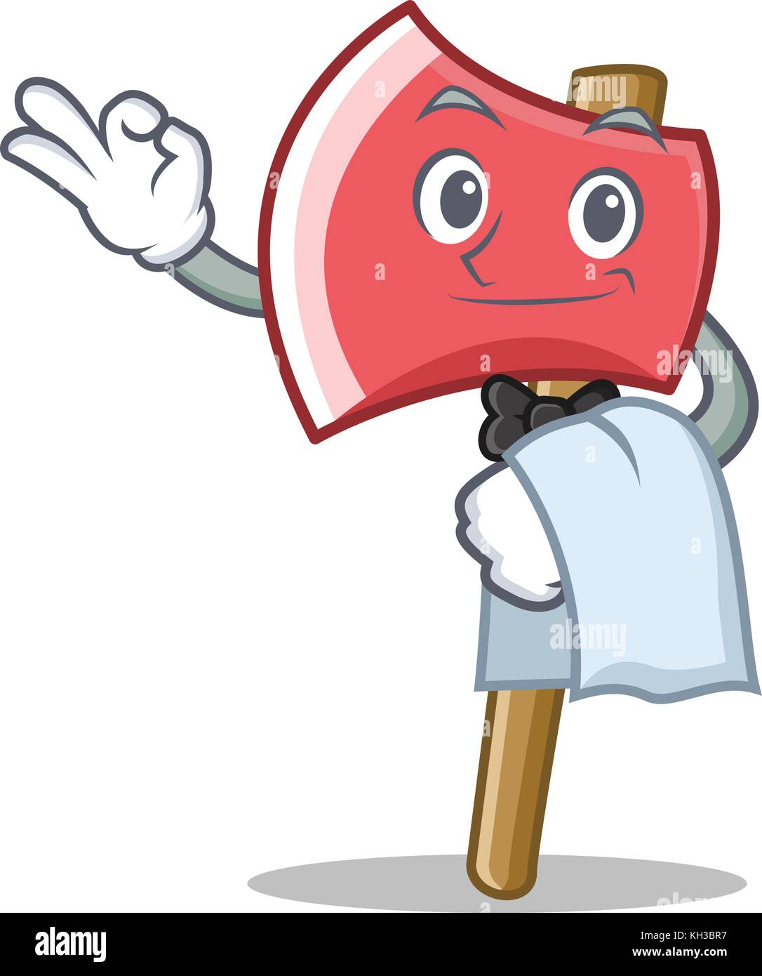 Waiter axe character cartoon style Stock Vector Image & Art - Alamy