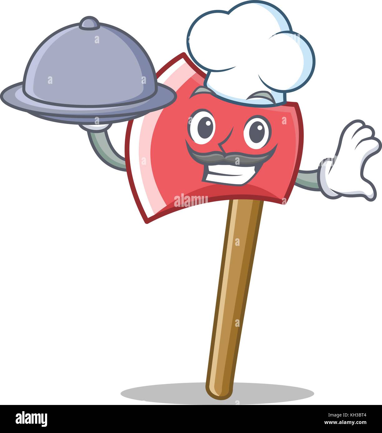 Chef with food axe character cartoon style Stock Vector Image & Art - Alamy