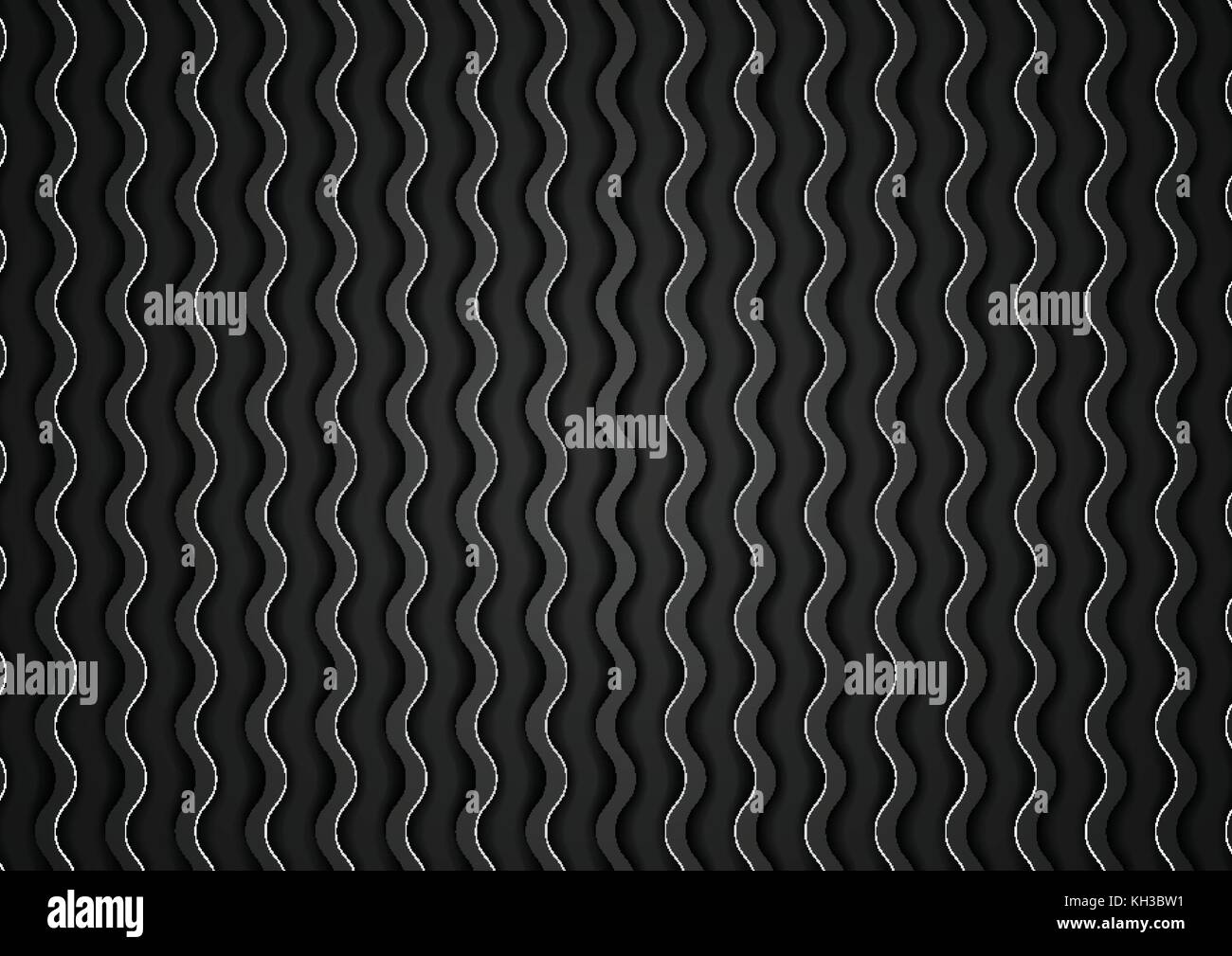 Abstract black waves pattern design. Vector dark background Stock ...