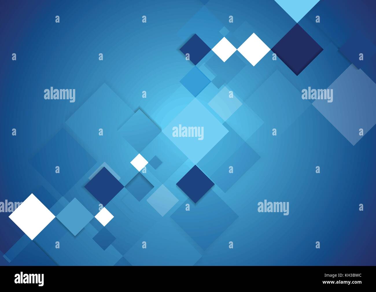 Blue abstract tech geometric digital background with squares. Vector ...