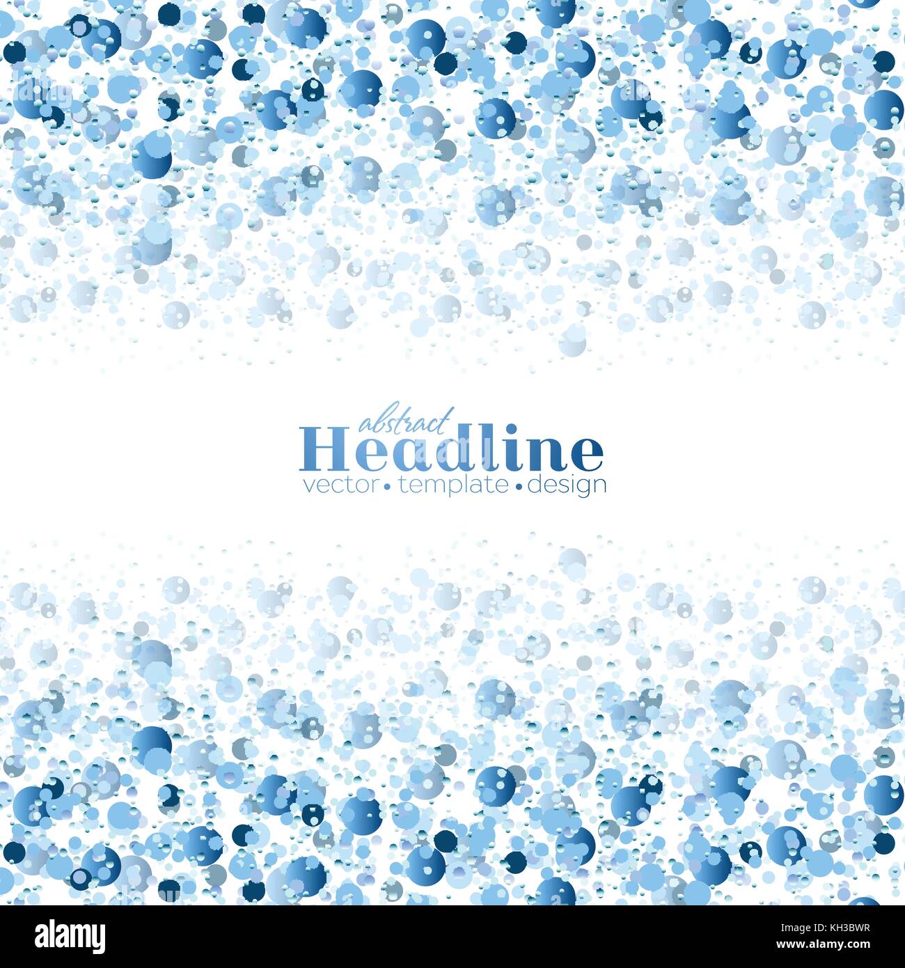 Blue circle particles festive abstract background. Vector design Stock ...